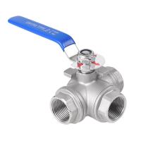China Tee Type Function Q14/15f 3 Way Ball Valve with G/NPT/BSPT/Bsp Thread Manual Driving Mode for sale