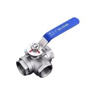 China Stainless Steel 304 Tee/Three Way Female Thread Ball Valve with Corrosion Resistance for sale