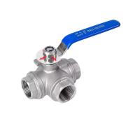 China Stainless Steel 304 Tee/Three Way Female Thread Ball Valve with Corrosion Resistance for sale