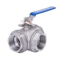 China DN8-DN65 Channel Tee Type 3-Way T-Port CF8 CF8m Ball Valve for Oil and Gas Industry for sale