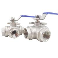 China Customized Support Stainless Steel Female Threaded 3 Way Ball Valve for Industrial for sale