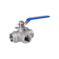 China Q14 15F Three Way Industrial Floating Ball Valve Made Of SS304 316 For Household Usage for sale
