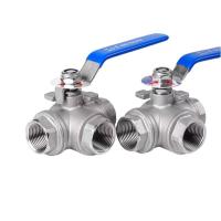 China Q14 15F Three Way Industrial Floating Ball Valve Made Of SS304 316 For Household Usage for sale