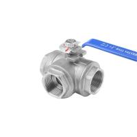 China 304/316 Stainless Steel T/L Type Screw Three Ball Valve Pn1.6MPa with at within US for sale
