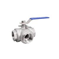 China 304/316 Stainless Steel T/L Type Screw Three Ball Valve Pn1.6MPa with at within US for sale