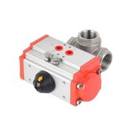 China 304/316 Stainless Steel Pneumatic Three-Way Ball Valve for Household Usage at Competitive for sale