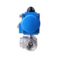China Y Type Ball Valve for Water Industrial Usage SS304 Internal Thread Pneumatic Three-Way for sale