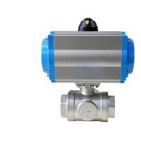 China Y Type Ball Valve for Water Industrial Usage SS304 Internal Thread Pneumatic Three-Way for sale