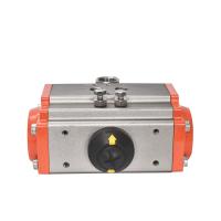 China Stainless Steel Three Way Ball Valve With Pneumatic Actuator NPT Bsp BSPT End Connection for sale