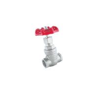 China Red SS304 316 Manual Stainless Steel Gate Valve Thread Connection Form Hard Sealed for sale