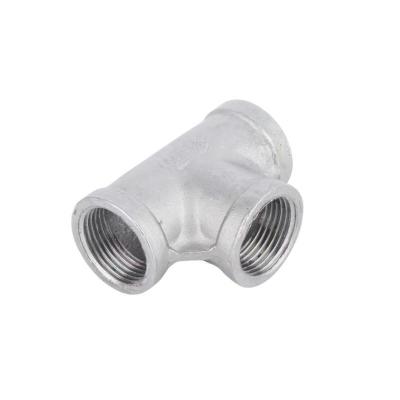 China Male Connection Stainless Steel Thread Tee for Pipe Line DIN2999 Certified for sale