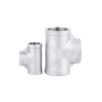 China External Thread Reducing DN10 Stainless Steel Pipe Fitting Tee for Oil Water and Gas for sale