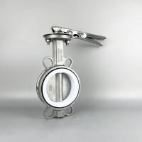 China PN1.0-32.0MPa Stainless Steel Wafer Butterfly Valve with Soft Seal and Manual Operator for sale