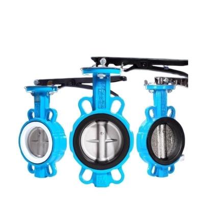 China Di/Nylon/1.4469/1.4529//2507/CF8/CF8m Disc Material Wafer Lug Butterfly Valve for sale