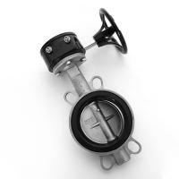 China ISO 9001 Standard Worm Gear Operated Rubber Seal Wafer Butterfly Valve for Sea Water for sale