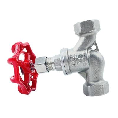 China Water Media DIN Standard J41H 304 Stainless Steel S-Type Globe Valve with Female Thread for sale