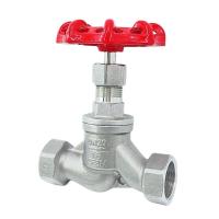 China Water Media DIN Standard J41H 304 Stainless Steel S-Type Globe Valve with Female Thread for sale