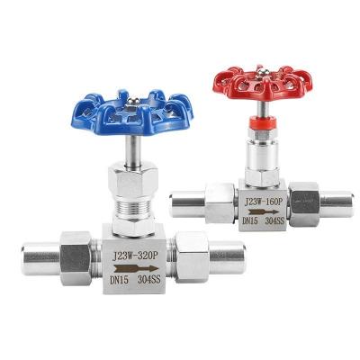 China Pn160 304 Stainless Steel Welded Needle Valve J23W High Pressure Swing Globe Valve for sale