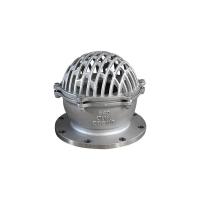China Customized CF8/CF8m Stainless Steel Flanged Foot Valve Flange Connection and Strainer for sale