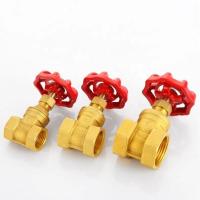 China Straight Through Type Brass Gate Valve for Threaded Wire Pipe and Water Switching for sale