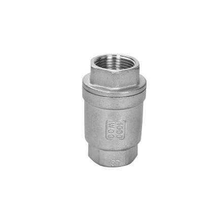 China Channel Straight Through Type Direct Supply 304/316 Stainless Steel Vertical Check Valve for sale