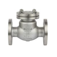 China Straight Through Type H44W 304/316 Stainless Steel Swing Flange Check Valve One-Way Valve for sale