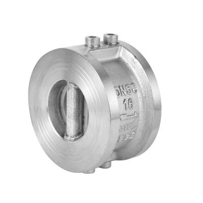 China Normal Temperature Function Stainless Steel 304 Double Disc Butterfly Type Check Valve for sale