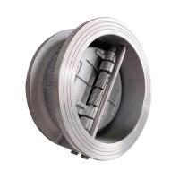 China High Pressure Pn1.6MPa Full Bore Clamp Double Disc Check Valve in 304 Stainless Steel for sale