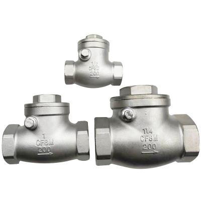 China Water Media Straight Through Type 200psi Threaded Swing Check Valve Non Return Valve for sale