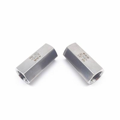 China Full Bore Stainless Steel 304 DN8-DN25 Hexagon Female Thread Non Return Air Check Valve for sale