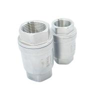 China Unidirection Flow Direction Stainless Steel 304 316 Female Spring Vertical Check Valve for sale