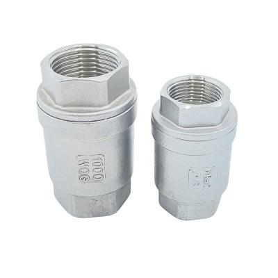 China 304 316 Stainless Steel Female Spring Vertical Check Valve with Thread Connection Form for sale
