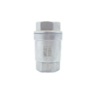China 304/316 Stainless Steel Spring Vertical Check Valve with NPT/BSPP/BSPT Thread Pn1.6MPa for sale