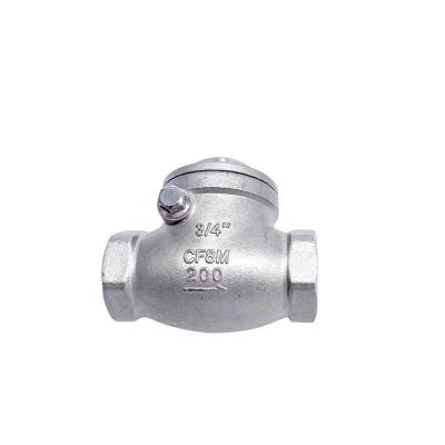 China Cast Stainless Steel 200psi Threaded End Swing Check Valve with Thread Connection Form for sale