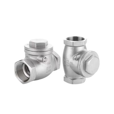 China ISO 9001 Standard DN8-DN100 Stainless Steel Swing Check Valve 200psi/Pn16 NPT/BSPP/BSPT for sale