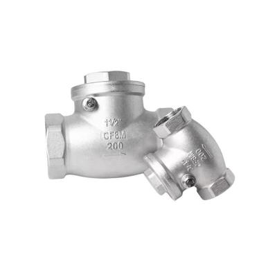 China Stainless Steel Swing Check Valve with NPT Thread and Manual Driving Mode 200wog for sale