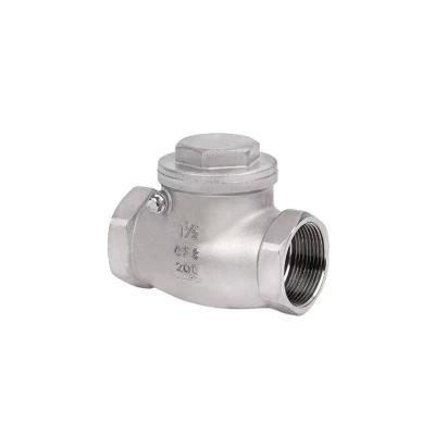 China Stainless Steel NPT Threaded Swing Check Valve 200wog for Normal Temperature Fob Term for sale