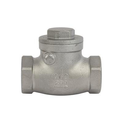 China Stainless Steel F/F Thread Swing Check Valve Bypass-Valve Function EXW Discounted for sale