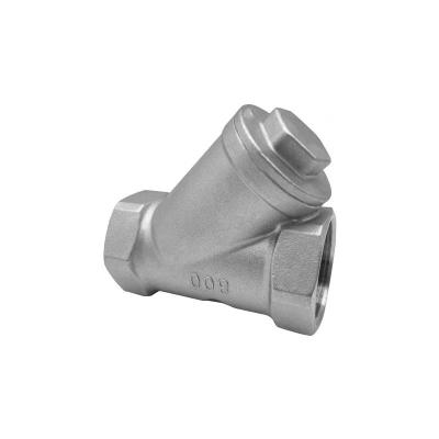 China Manual Stainless Steel 304 Y Strainer with Full Bore Structure and Thread Connection for sale