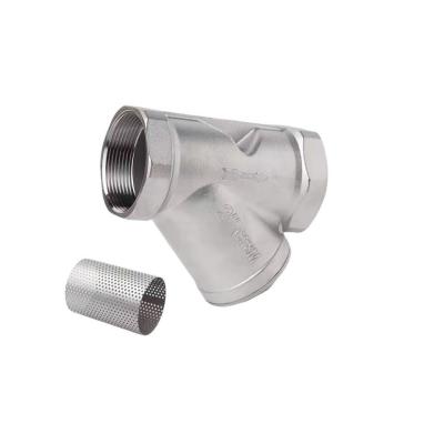 China Stainless Steel Y-Type Female Threaded Strainer with NPT/BSPP/BSPT End Connection for sale