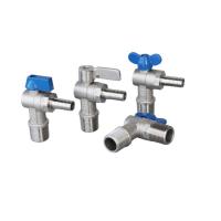 China Angle Water Meter Ball Valve with Stainless Steel Butterfly Handle Customized Request for sale