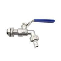 China NPT/BSPP/BSPT End Connection CF8 Popular Garden Faucet with Nozzle Pipe Water Tap for sale