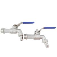 China Straight Through Channel SUS304 Stainless Steel Faucet Threaded Tap NPT/BSPP/BSPT End for sale