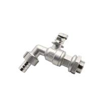 China Floating Ball Valve Garden Hose Bibcock Stop Taps Customization Forged Stainless Steel for sale