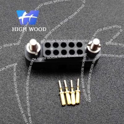 China HW-CMM Connector HW-221S10F24 2mm Pitch Male Straight on PCB for Aerospace Avionics Defense for sale