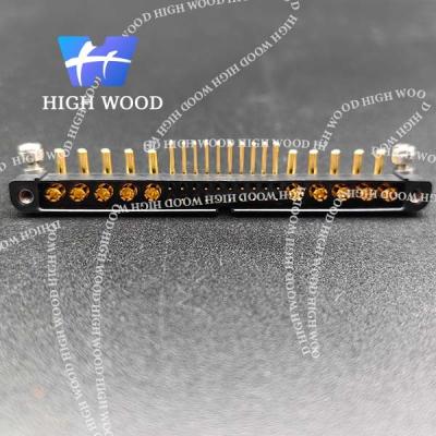 China HW-CMM Connector 2mm Pitch 22-3400 Series Male 90° PCB for Aerospace Avionics Defense for sale