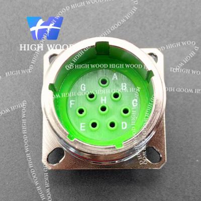China MIL-DTL-38999 Series III D38999/20FE8PN Square Flange Receptacle Connector 85dB EMI Shielding for sale