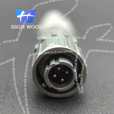 China FQ14-4TJ-8 Waterproof Circular Electrical Connector with 4 Contacts and 14mm Shell Size for sale