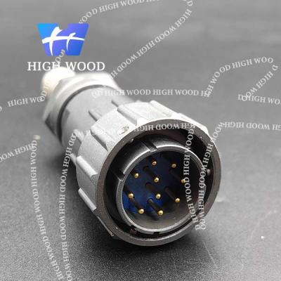 China FQ24-10TJ-12 Waterproof Circular Connector with 12 Pin Contacts and 24mm Shell Size for Industrial Applications for sale