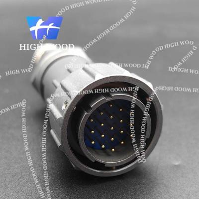 China FQ24-19TJ-12 Waterproof Circular Connector with 24mm Shell and 19-Pin Configuration for Industrial Applications for sale